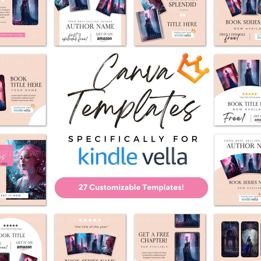 Kindle Vella Author Canva Templates / Customizable Promotional - Etsy