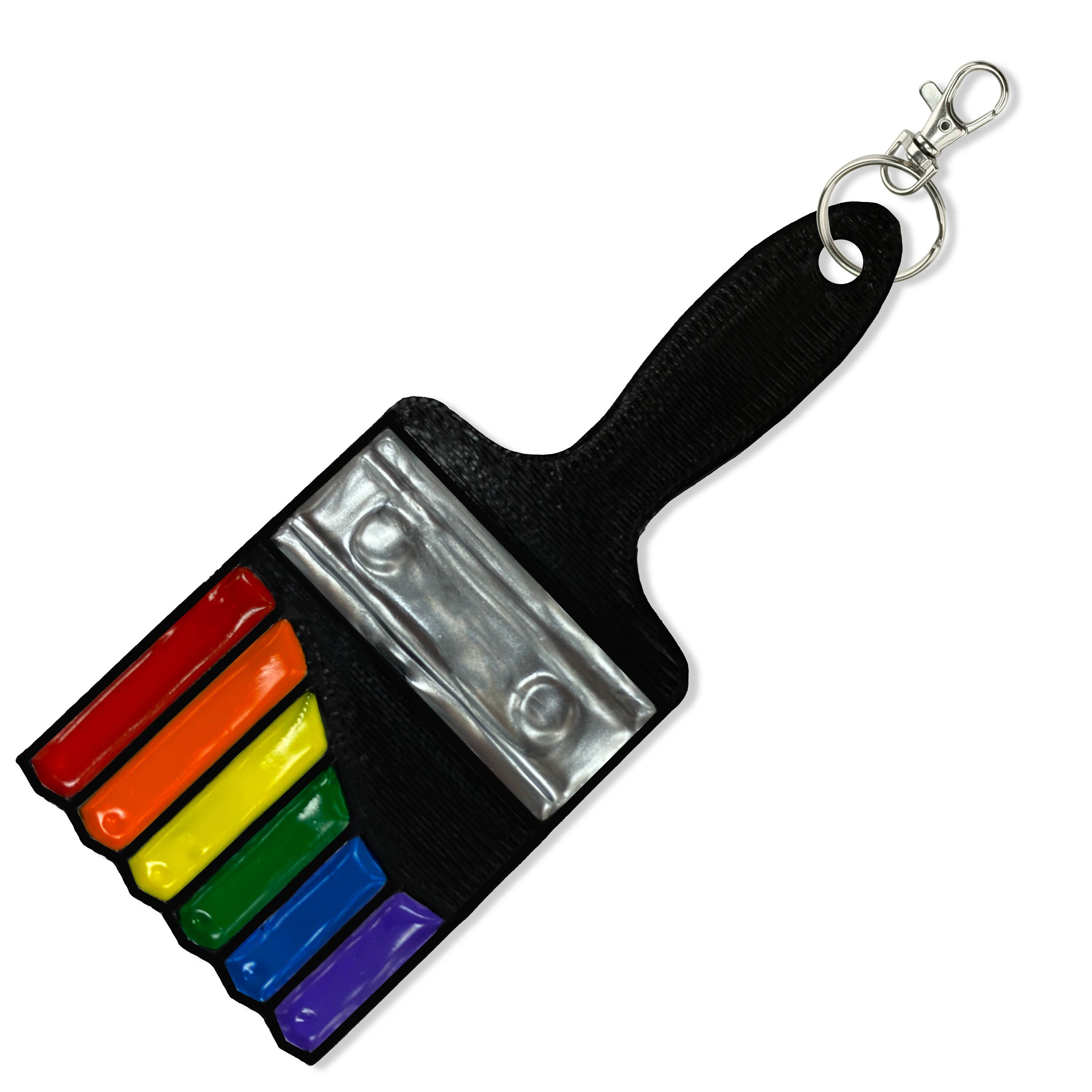 Rainbow Paint Brush Keychains Quantity 2 | Etsy