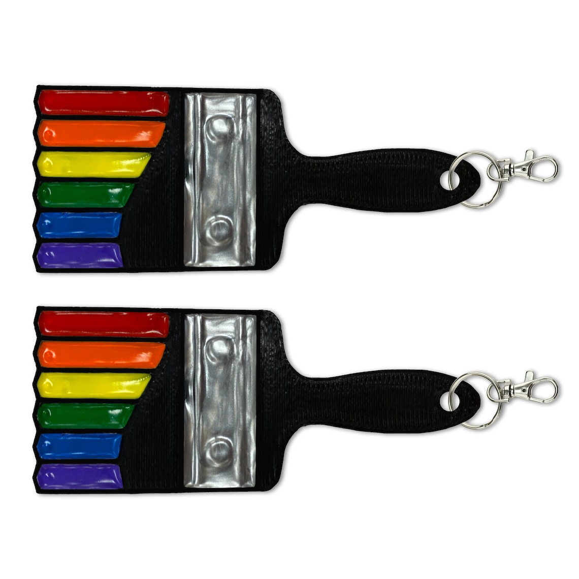 Rainbow Paint Brush Keychains quantity 2 | Etsy