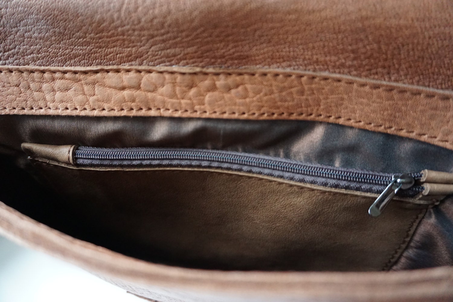 Fold Over Lamb Leather Clutch / Khaki Brown / Tan Brown - Etsy