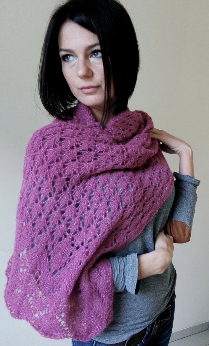 Cheery Red Heather Hand Knitted Ultra Soft Alpaca & Mulberry - Etsy