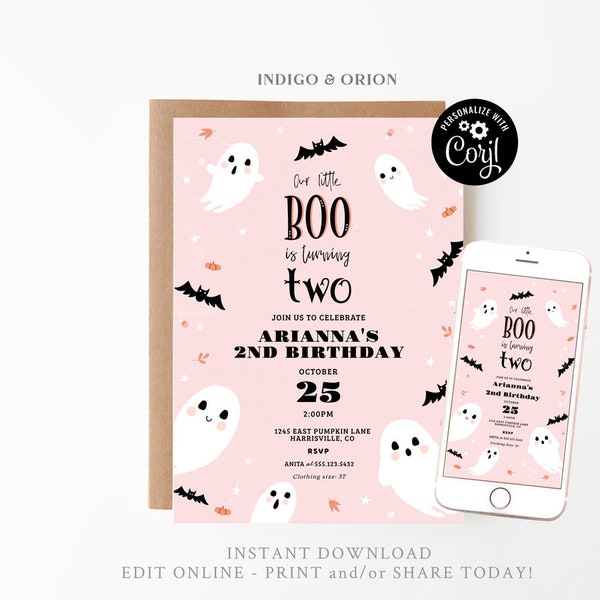 Our Little Boo is Turning Two - Etsy