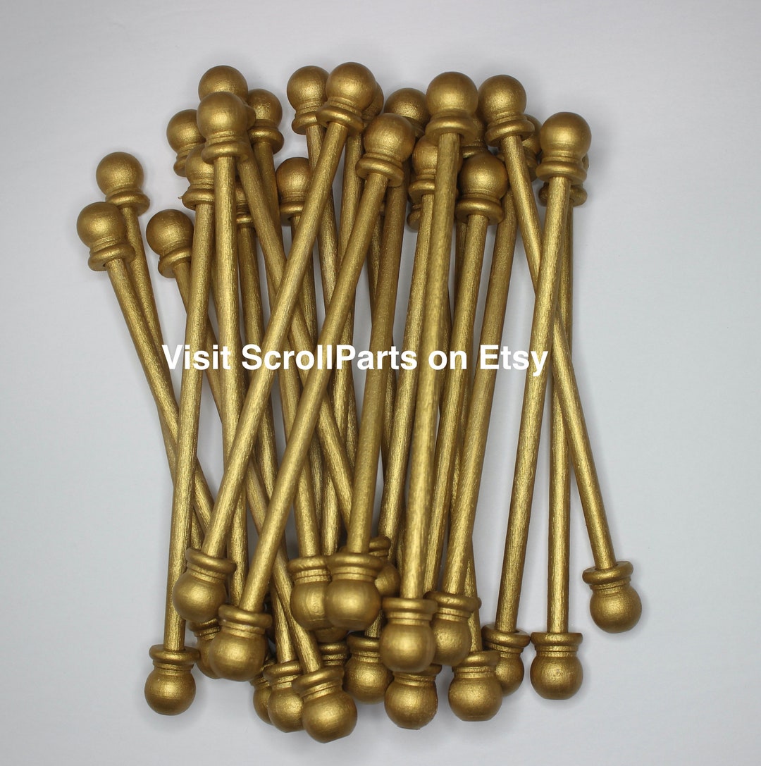 Gold DIY Mini Scroll Invitation Rods - Etsy