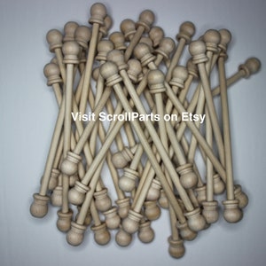 7" Natural Wood DIY Scroll Invitation Rods - Etsy