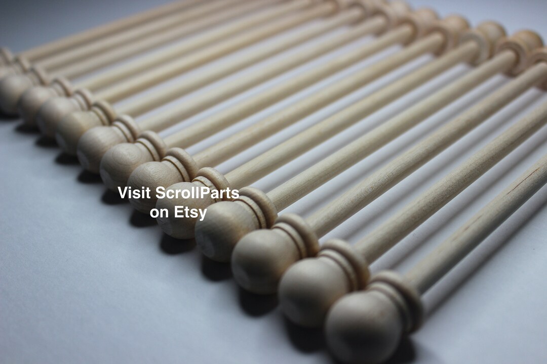 8" Natural Wood DIY Scroll Invitation Rods - Etsy