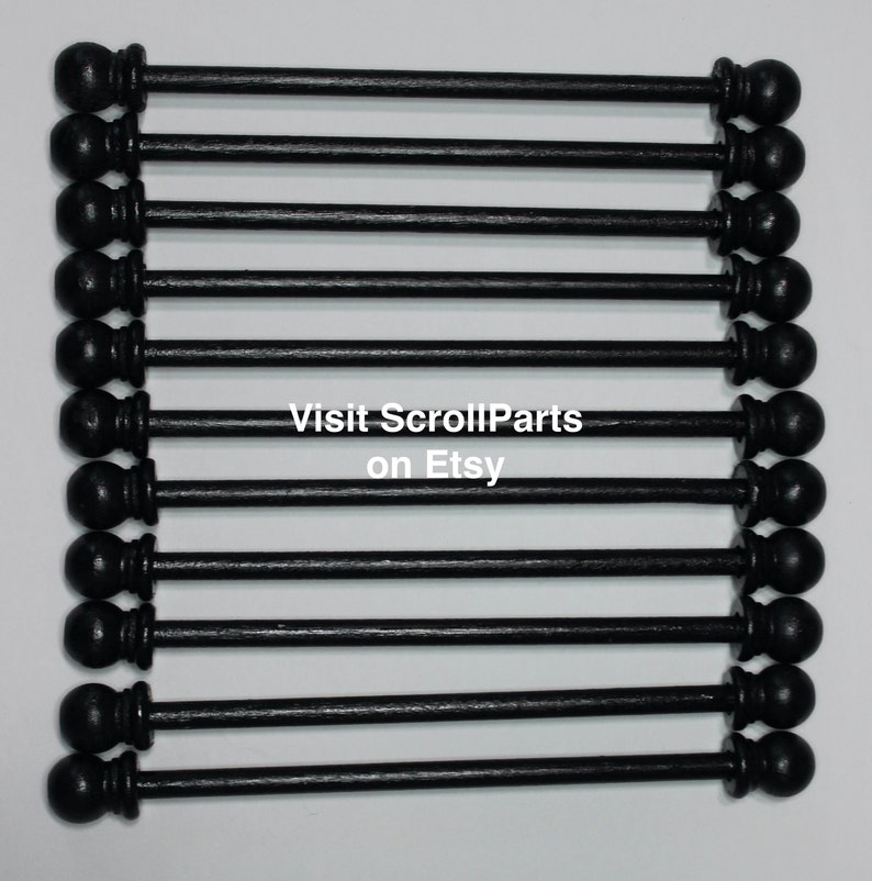 Black DIY Mini Scroll Invitation Rods - Etsy