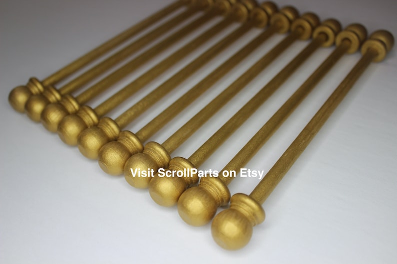 Gold DIY Mini Scroll Invitation Rods - Etsy