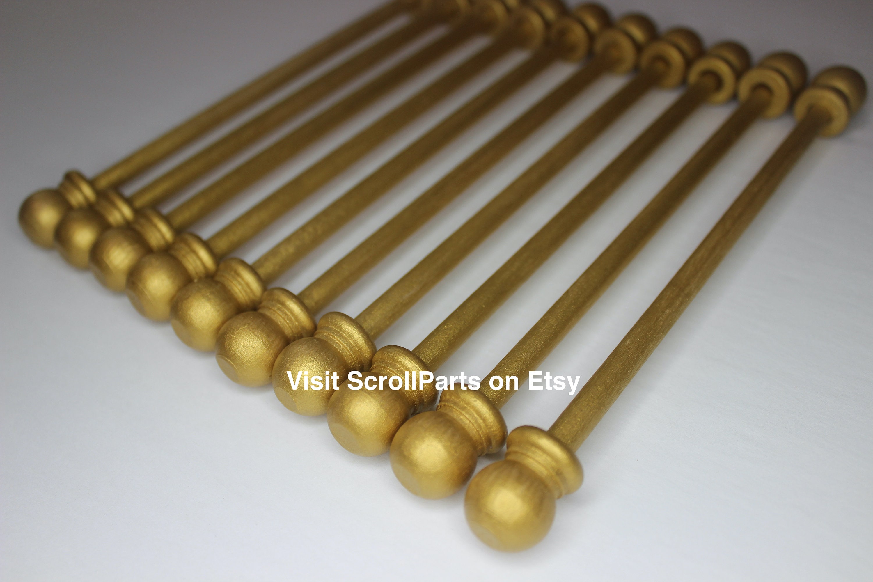 Gold DIY Mini Scroll Invitation Rods - Etsy