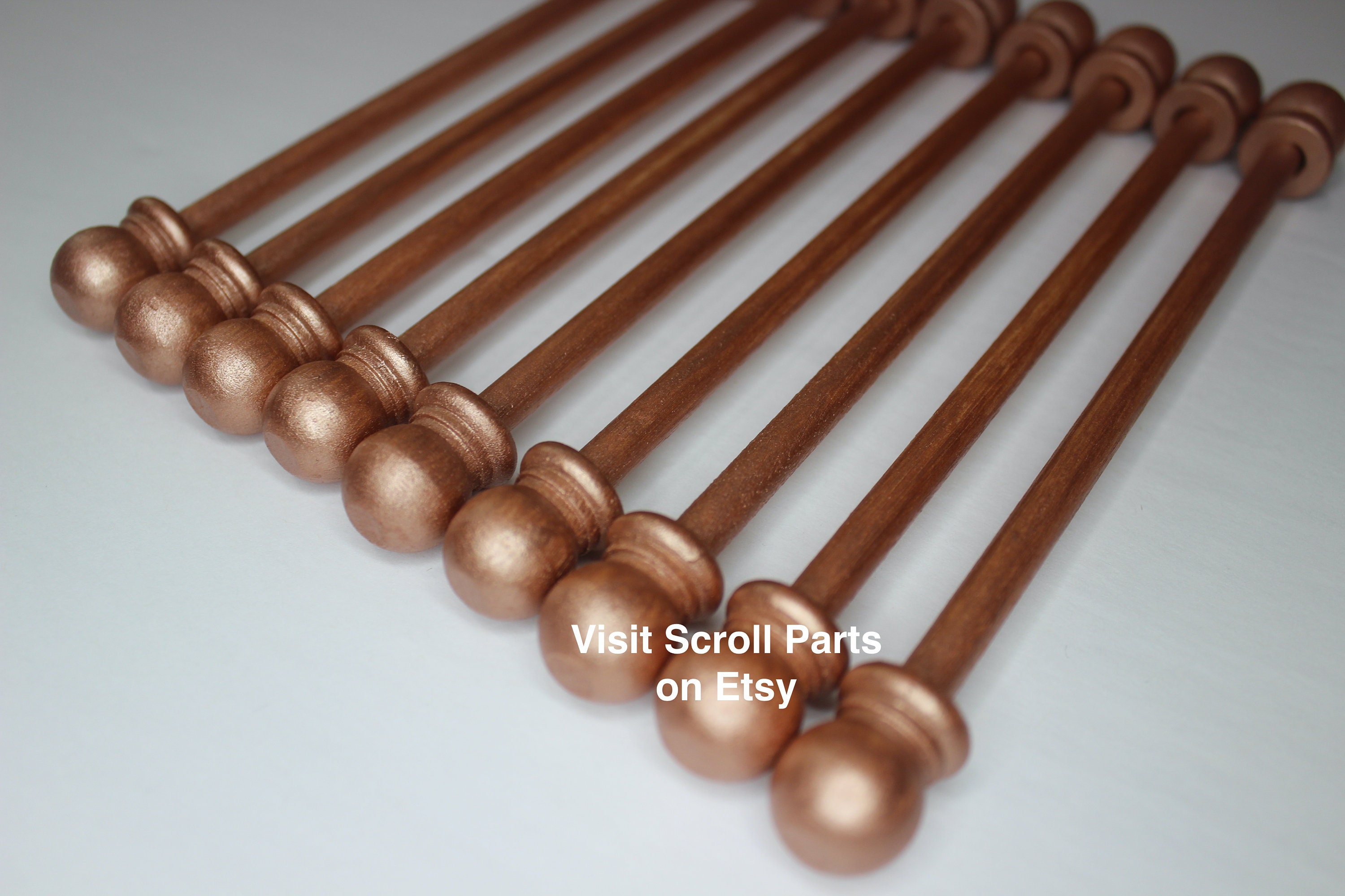 Rose Gold DIY Scroll Invitation Rods - Etsy