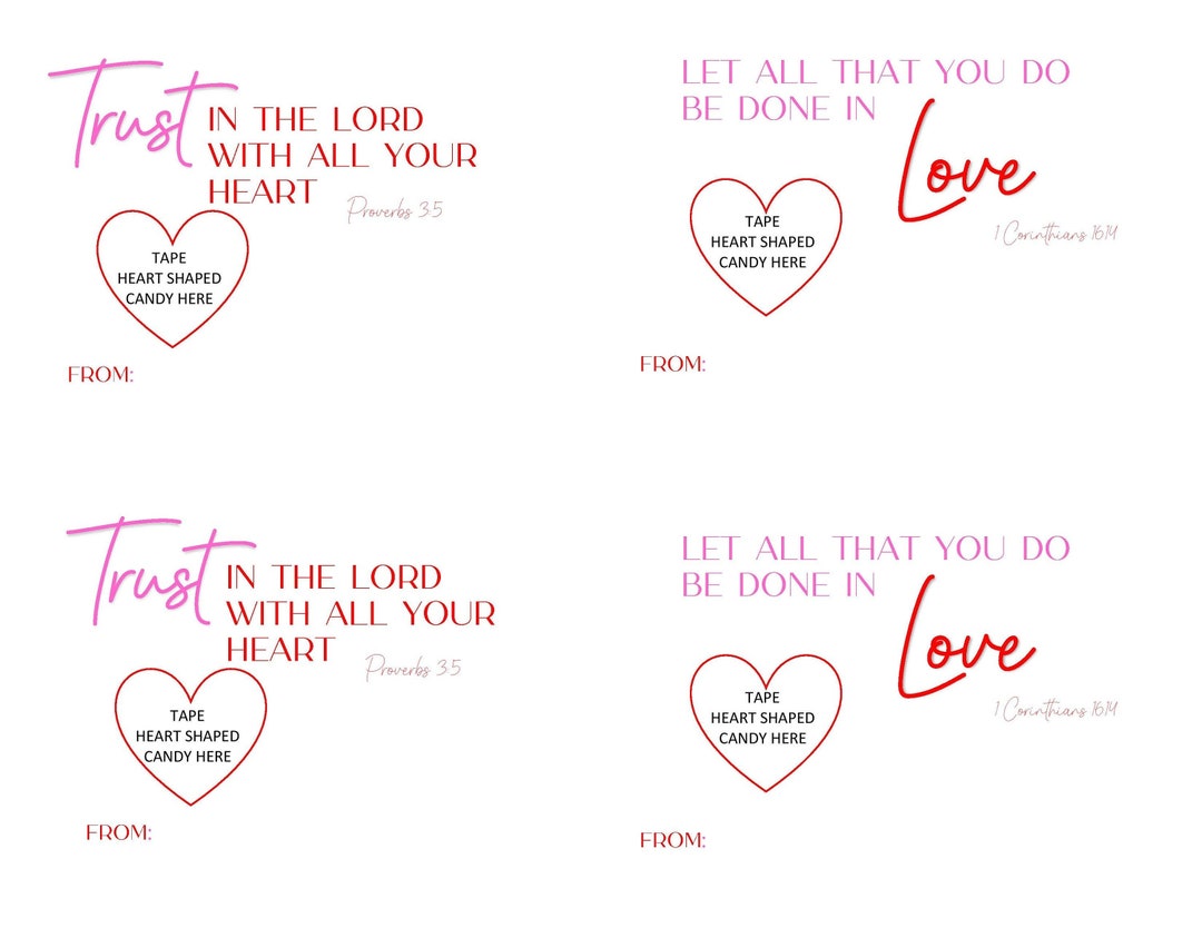 Scripture Christian Valentine Day Card Digital Download Printable - Etsy