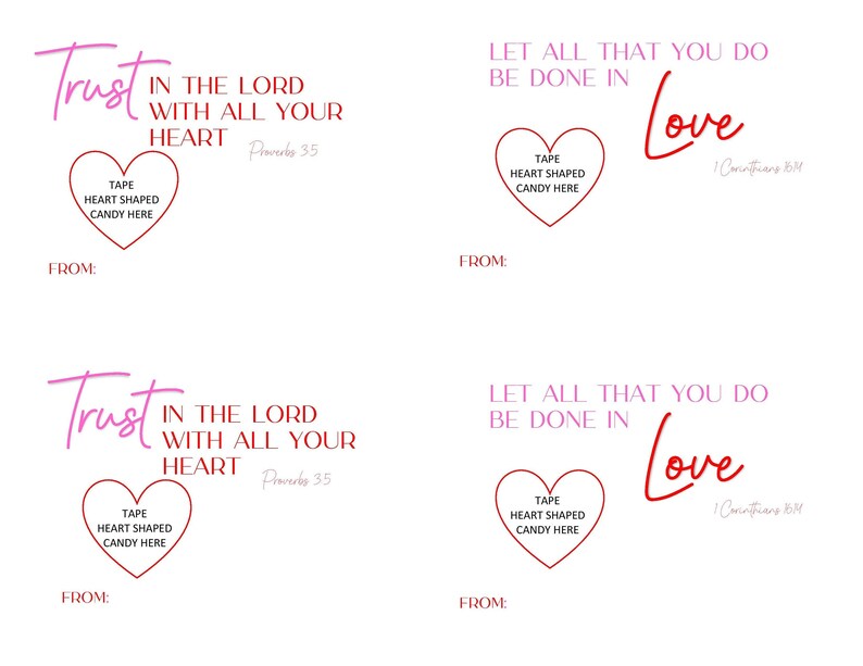 Scripture Christian Valentine Day Card Digital Download Printable - Etsy