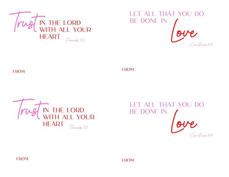 Scripture Christian Valentine Day Card Digital Download Printable - Etsy