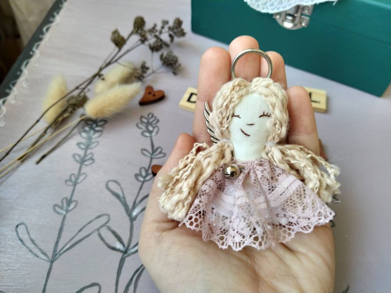 Guardian Angel Textile Doll Mini Angel Baby Shower Gift Angel | Etsy