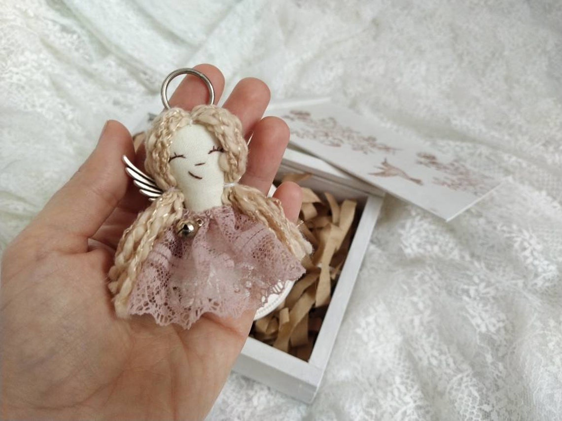 Guardian Angel Textile Doll Mini Angel Baby Shower Gift Angel | Etsy