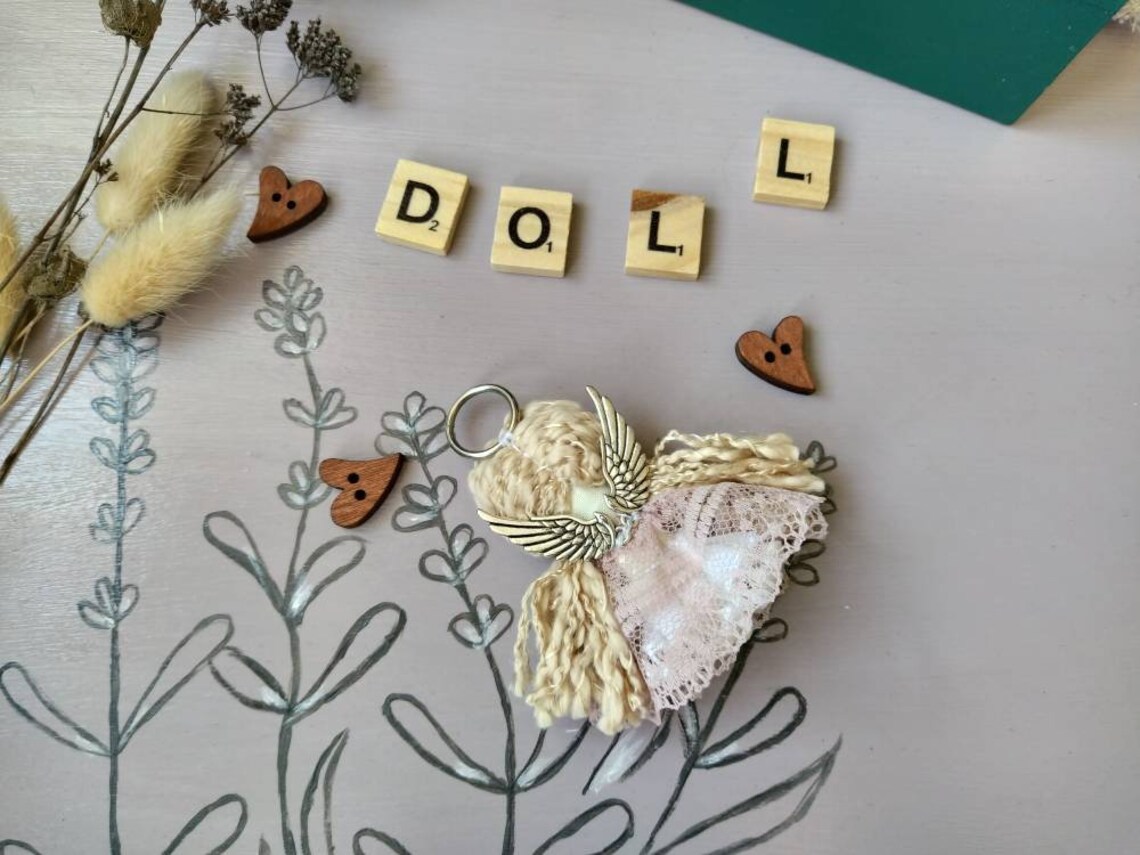 Guardian Angel Textile Doll Mini Angel Baby Shower Gift Angel | Etsy