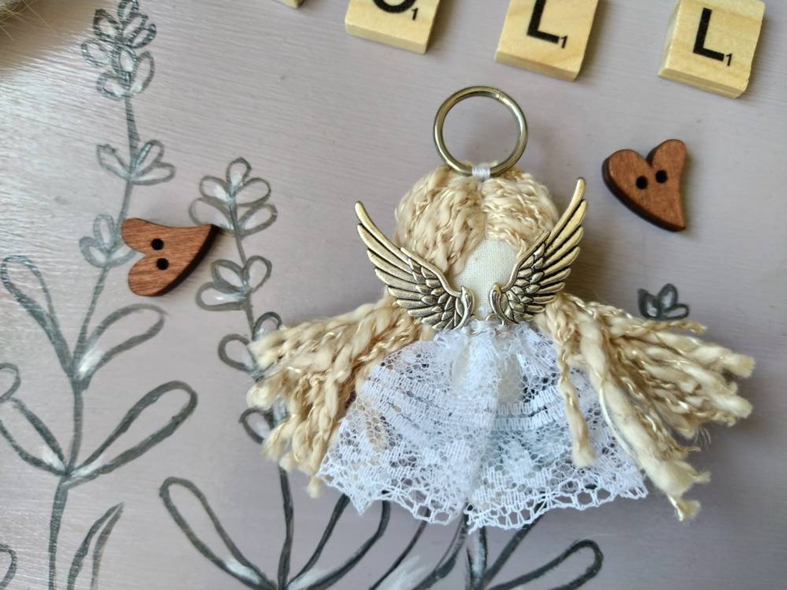 Guardian Angel Textile Doll Mini Angel Baby Shower Gift Angel | Etsy