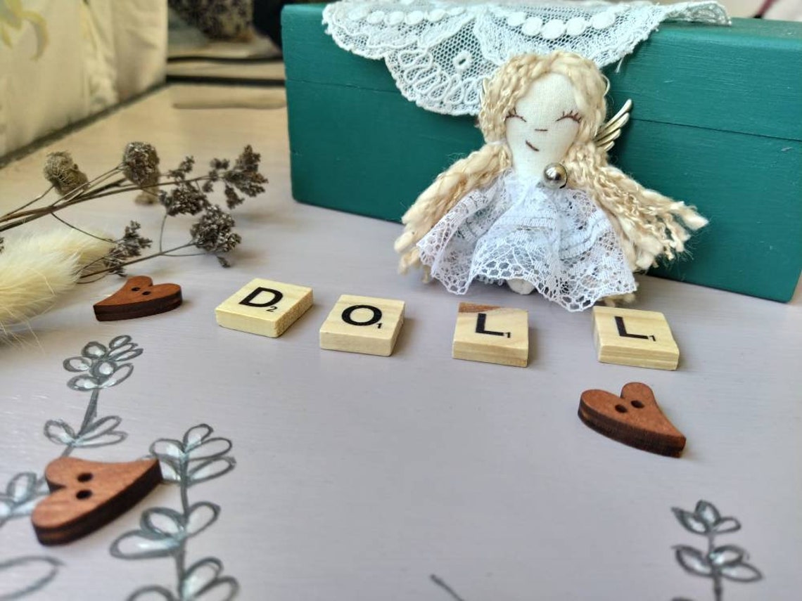 Guardian Angel Textile Doll Mini Angel Baby Shower Gift Angel | Etsy