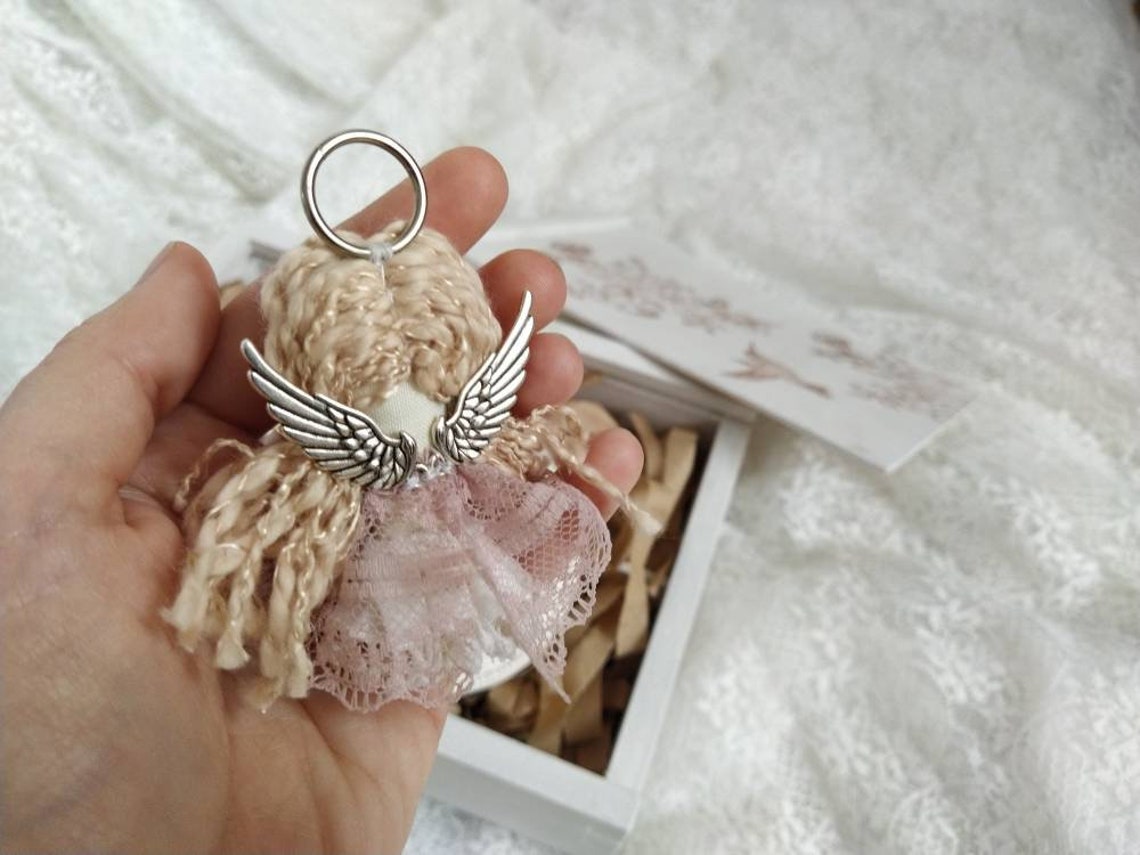 Guardian Angel Textile Doll Mini Angel Baby Shower Gift Angel | Etsy