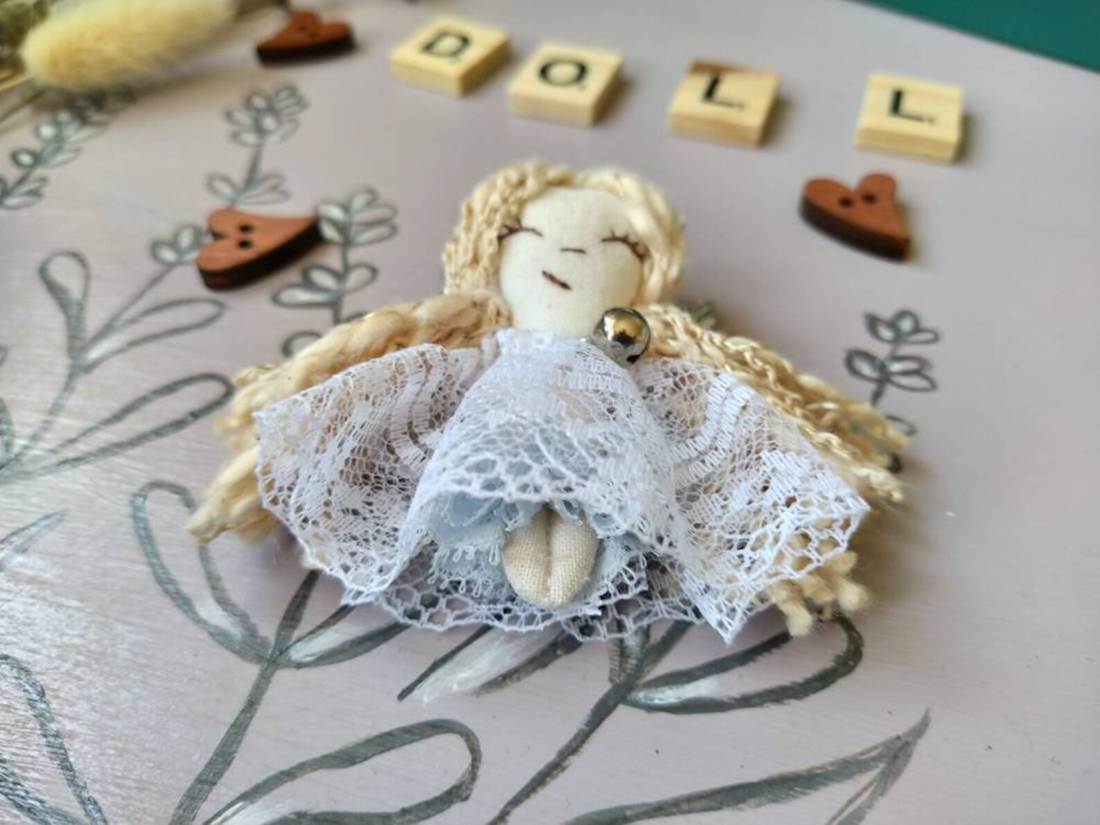 Guardian Angel Textile Doll Mini Angel Baby Shower Gift Angel | Etsy