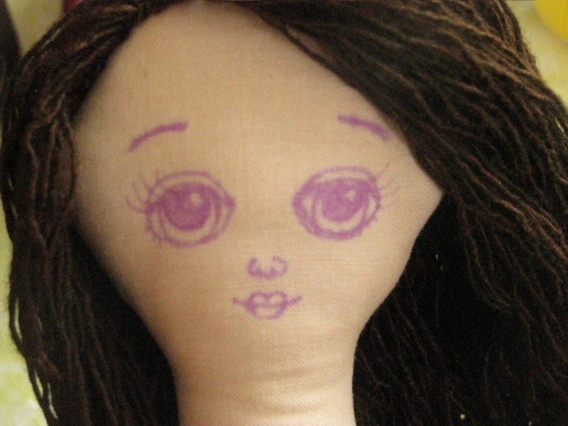 Doll Face Hand Embroidery PDF Tutorial Tilda Doll Embroidery | Etsy