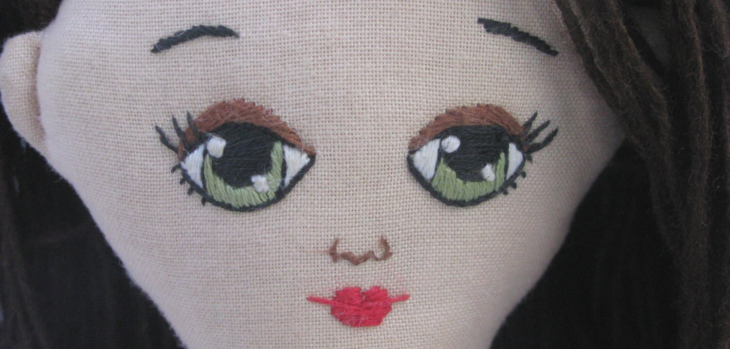Doll Face Hand Embroidery PDF Tutorial Tilda Doll Embroidery Download ...