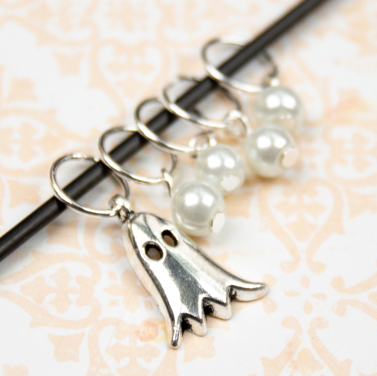 Ghost Stitch Markers for knitting, knitting notions, set of 5 - Etsy 日本