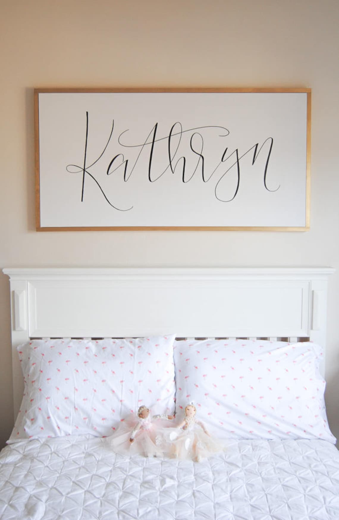 Hand Lettered Custom Name Framed Canvas - Etsy