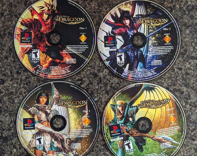 Authentic - Legend of Dragoon - 4 Discs - Black Label - Sony ...