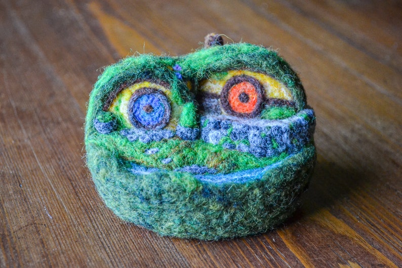 Needle Felted Pincushion, Hobbit House, Hobbit Hole, Fairy House, Gnome ...