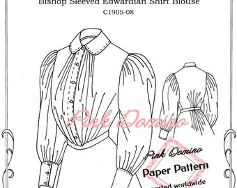 Edwardian Puffed Sleeved Blouse Pattern C1905-1908 Century Patterns ...
