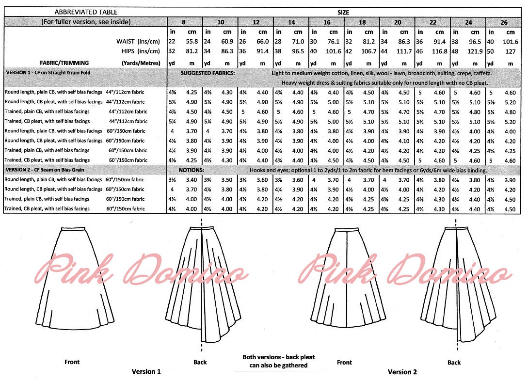Edwardian Circular Skirt Pattern C1905-1908 Century Patterns. - Etsy