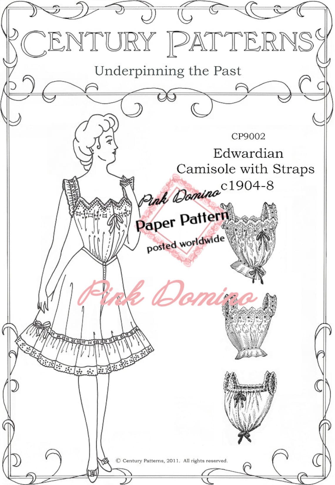 1905 Edwardian Camisole Pattern Century Patterns. Multisize Bust 30 to ...