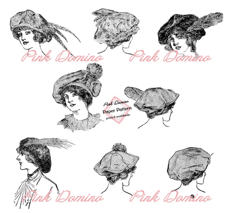 Edwardian Tam O’shanter Hat Pattern Bazaar Patterns. Ladies One Size ...