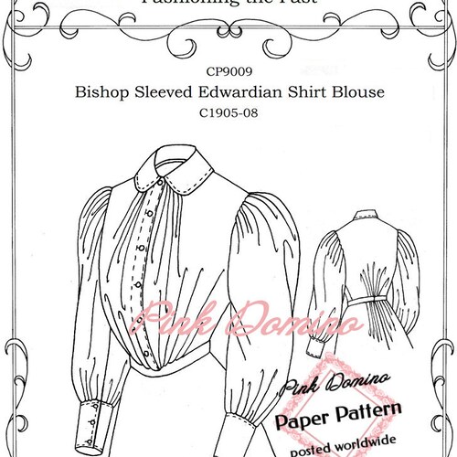 Edwardian Puffed Sleeved Blouse Pattern C1905-1908 Century - Etsy