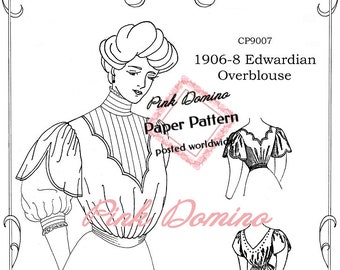 Edwardian Puffed Sleeved Blouse Pattern C1905-1908 Century Patterns ...