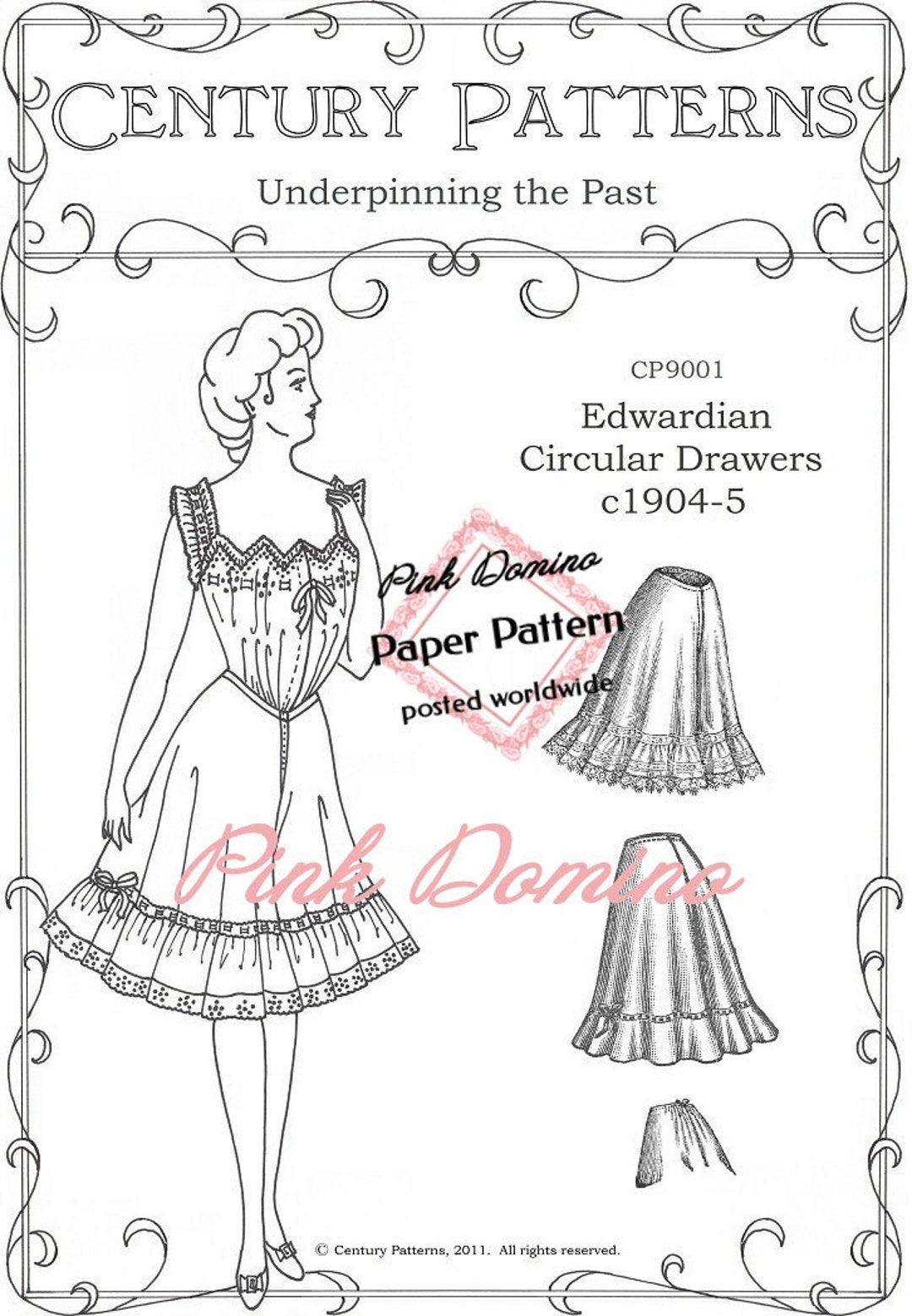 Century Patterns Edwardian Circular Drawers Pattern C1905. Multi-sized ...