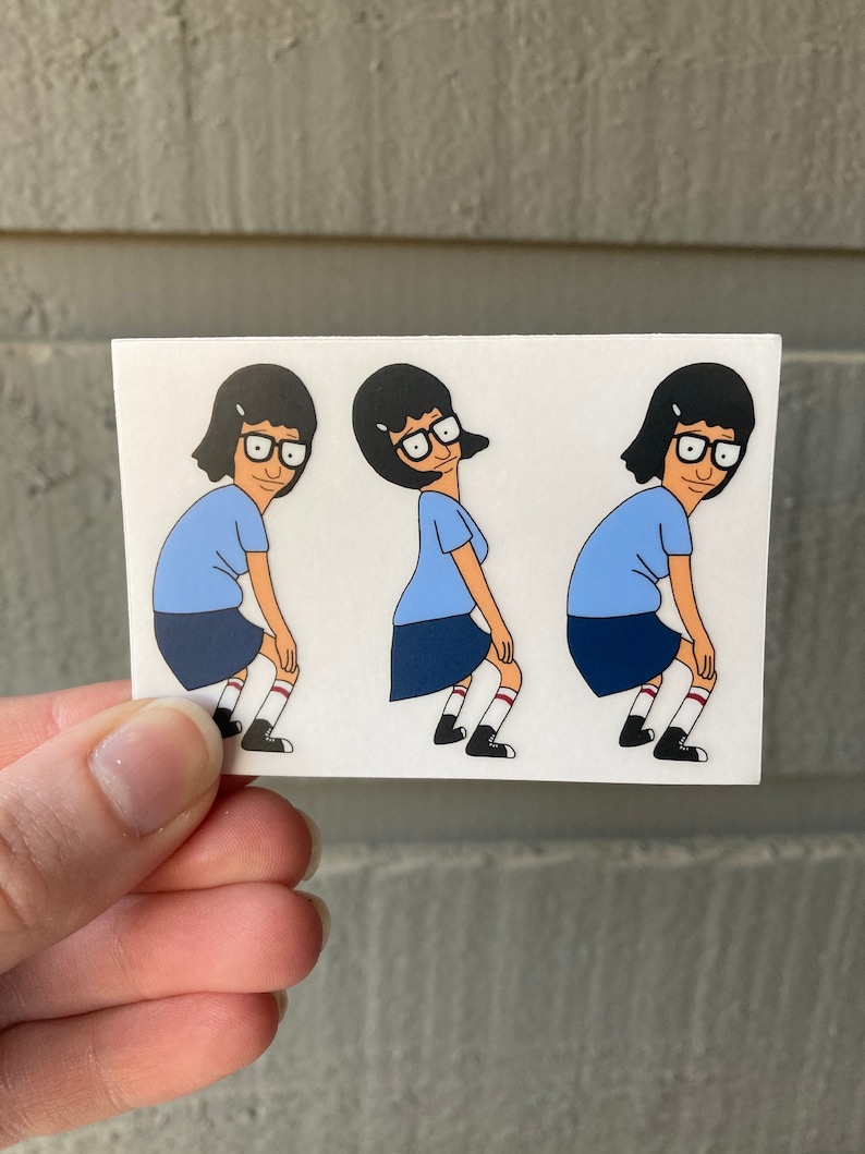 Tina Belcher Twerking Transparent Sticker, Bob’s Burgers, Tina Dancing ...