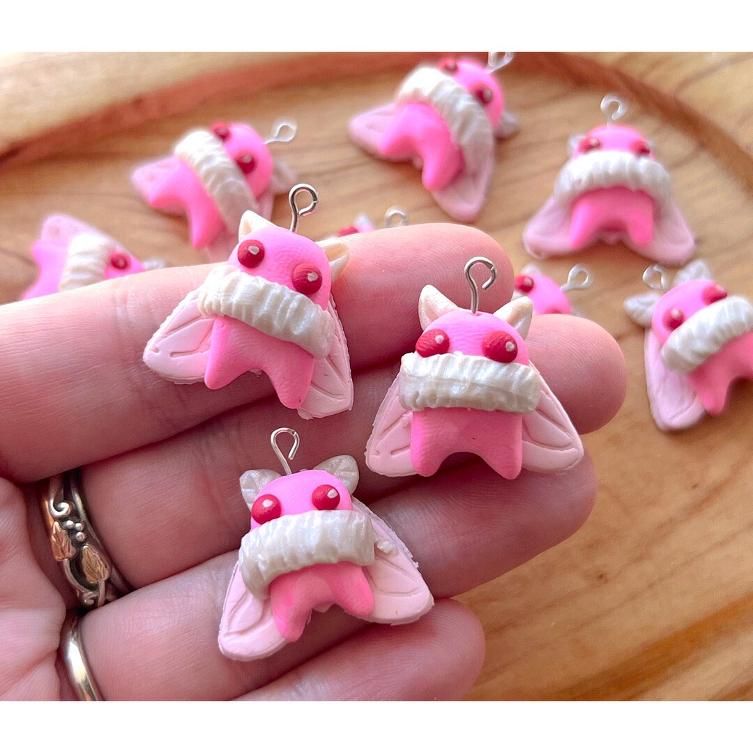 PINK Moth Girl Fantasy Cryptid Knitting Crochet Progress Keeper Food ...