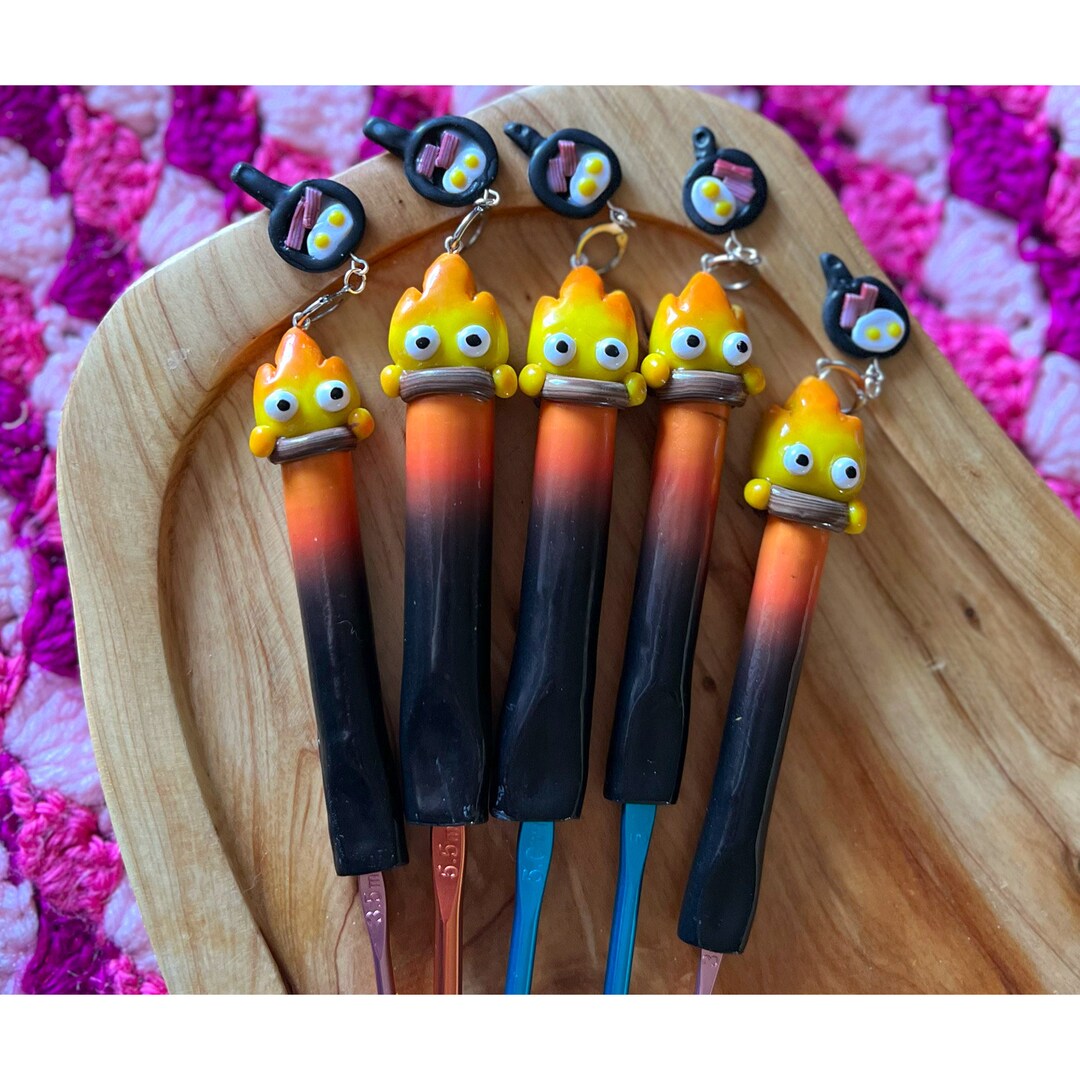 6.5mm Fire Demon Breakfast Mythical Creature Moon Phase Gothic Spooky ...