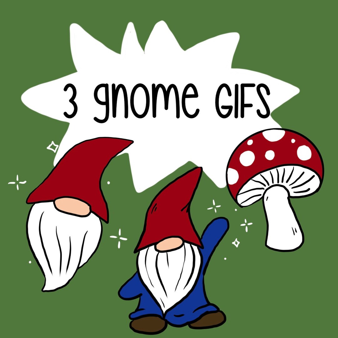 Gnome Toadstool Nature GIF Set of 3 Youtube Channel Animations Twitch ...