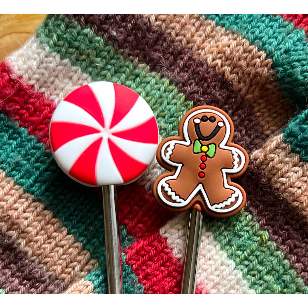 Gingerbread Peppermint Christmas SET OF 2 Silicone Needle - Etsy