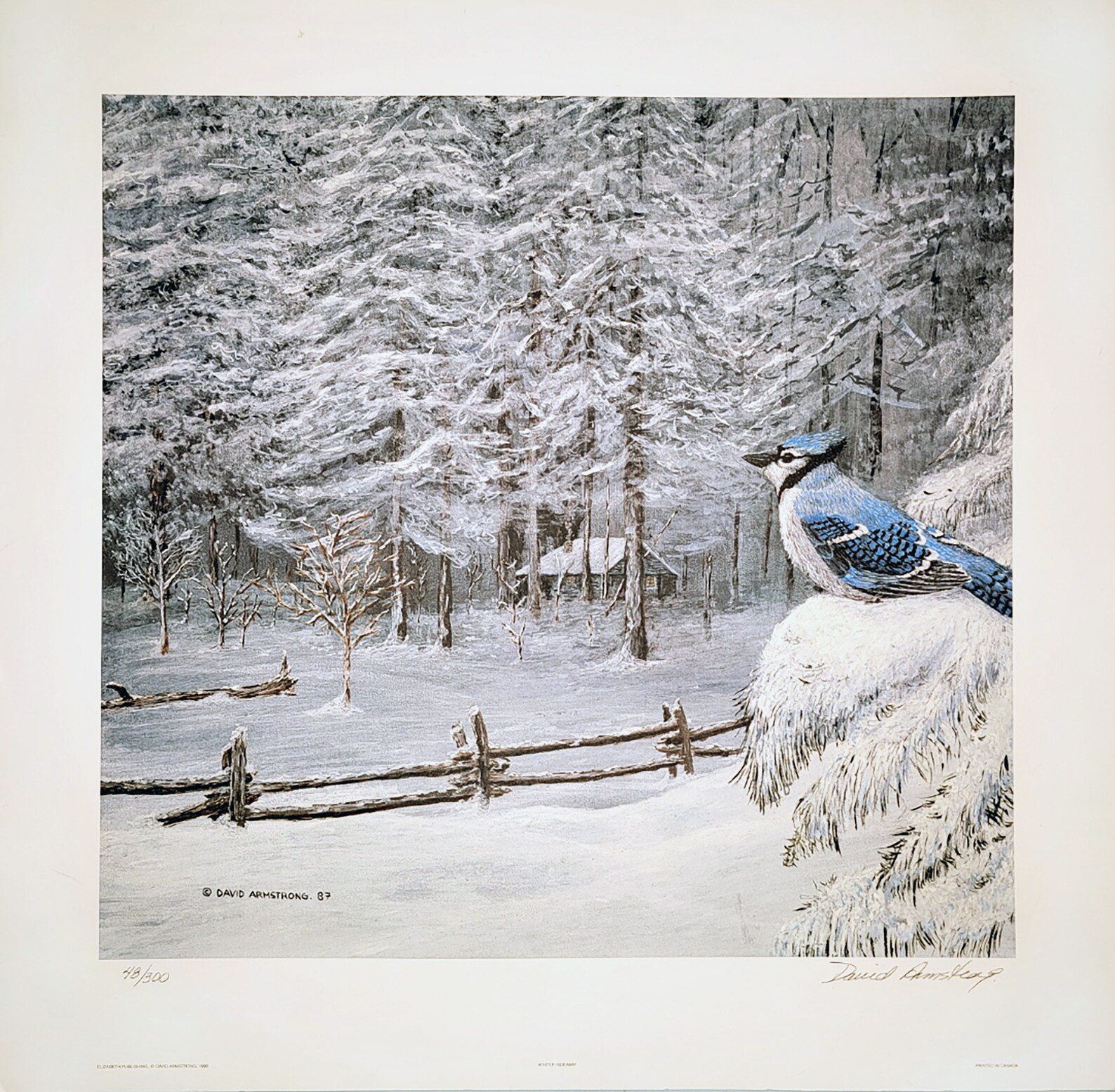 Winter Hideaway by David Armstrong - Artist Proof RARE 1990 Signed ...