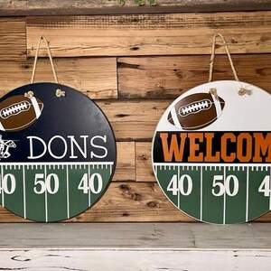 Football Sign | Custom School Sign | Custom Welcome Sign | Football ...
