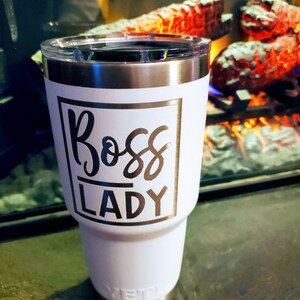 Boss Lady Mug | Custom Engraved Yeti | Funny Mother's Day Gift | Funny ...