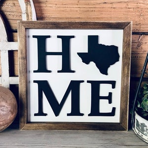 Texas Home Sign | Texas State Sign | House Warming Gift Idea | State ...