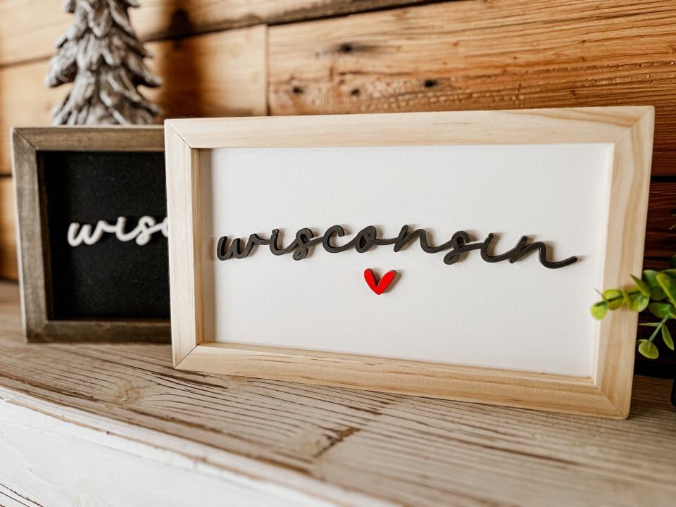 Wisconsin Art | Wisconsin Sign | Wisconsin Decor | Wisconsin Gifts ...