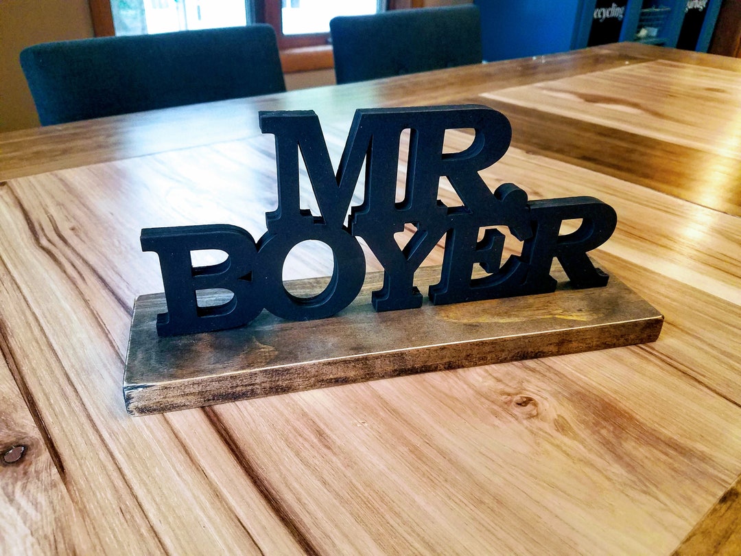 Personalized Teacher Name Plate: Wooden Desk Sign - Etsy