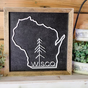 Wisco Sign | Wisconsin Art | Wisconsin Home Sign | Wisconsin Home Decor ...