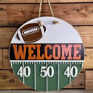 Football Sign | Custom School Sign | Custom Welcome Sign | Football ...