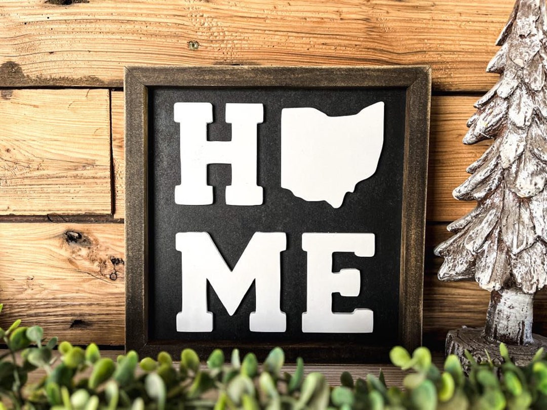 Ohio Art | Ohio Sign | Ohio Home Sign | Framed Wood Sign | Ohio Home ...